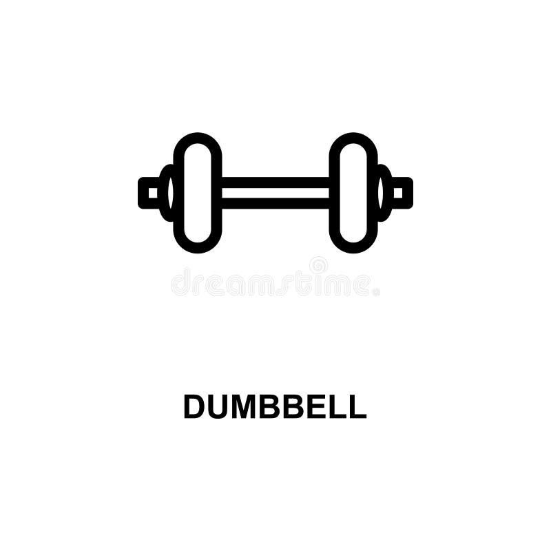Dumbbell Simple Icon and Simple Flat Symbol for Web Site, Mobile, Logo ...