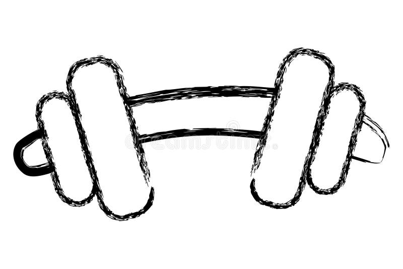 Dumbbell, Simple Vector Hand Draw Sketch Stock Illustration ...