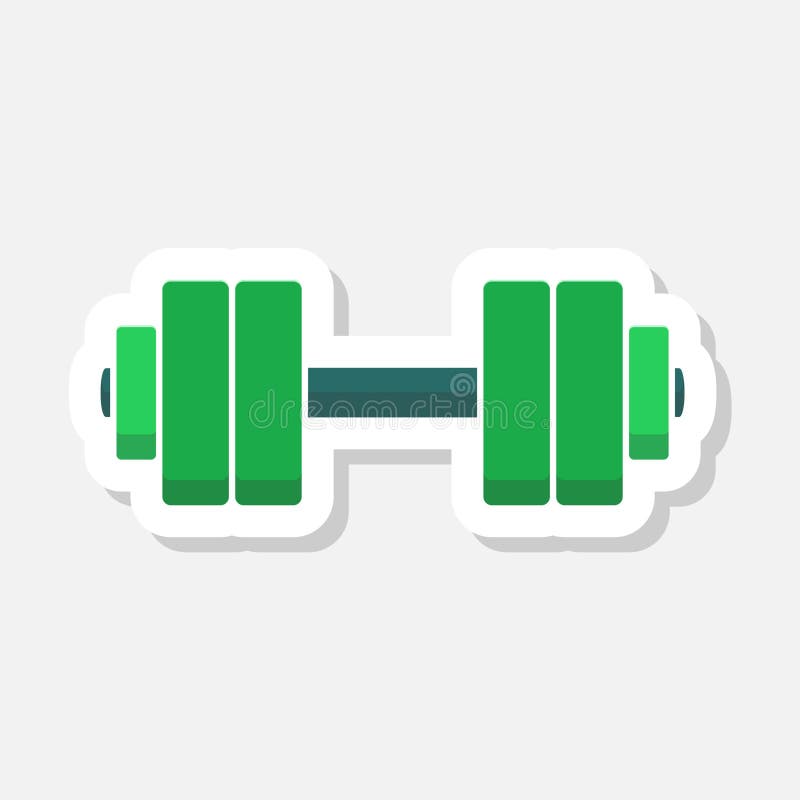 Dumbbell Sticker, Dumbbell for Training Stock Illustration ...