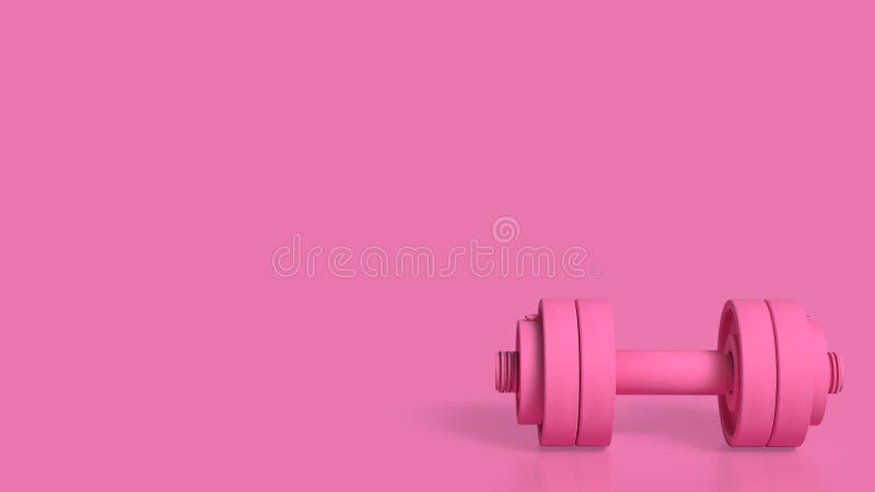 The Pink Dumbbell for Healthy or Fitness Concept 3d Rendering Stock ...