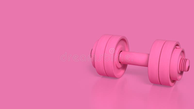 The Pink Dumbbell for Healthy or Fitness Concept 3d Rendering Stock ...