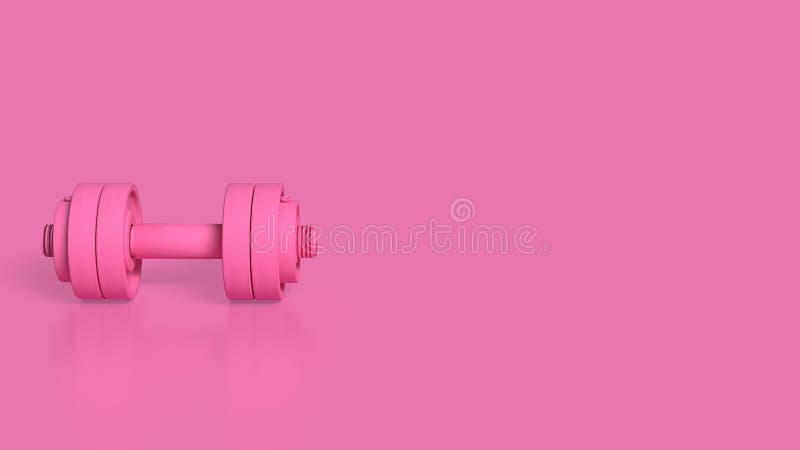 The Pink Dumbbell for Healthy or Fitness Concept 3d Rendering Stock ...