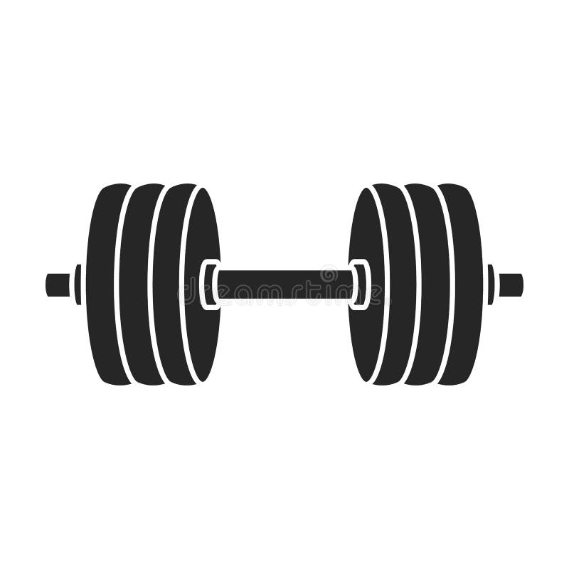 Dumbbell Icon Black White Stock Illustrations – 5,805 Dumbbell Icon ...