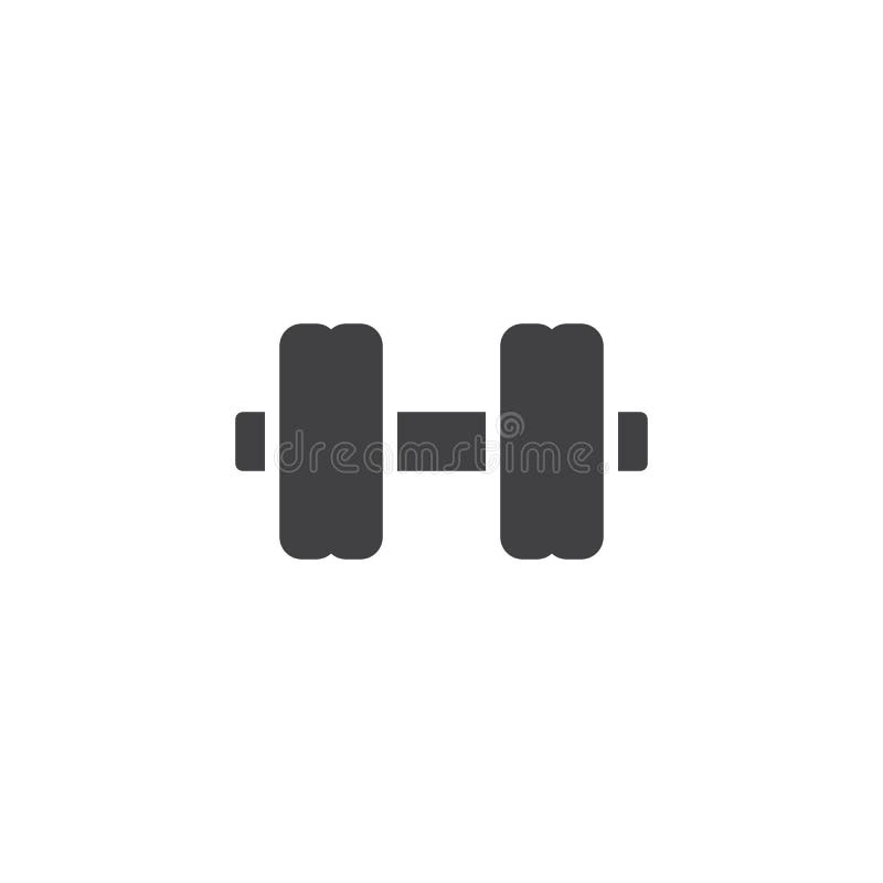 Dumbbell vector icon stock vector. Illustration of single - 124750838