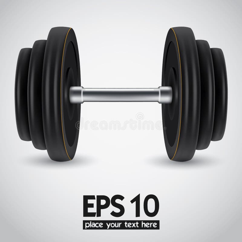 Dumbbell. Vector Illustration Stock Vector - Illustration of glossy ...