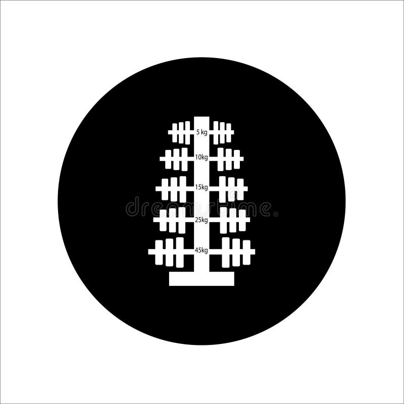 Dumbbells for Heavyweight Athlete Vector Solid Icon Stock Illustration ...