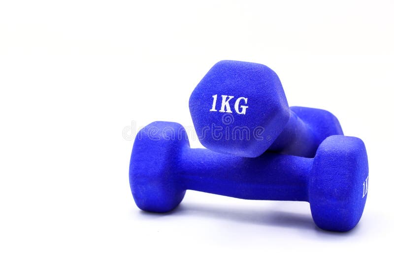 Two dumbbells 1 kilogram stock photo. Image of color - 20096426