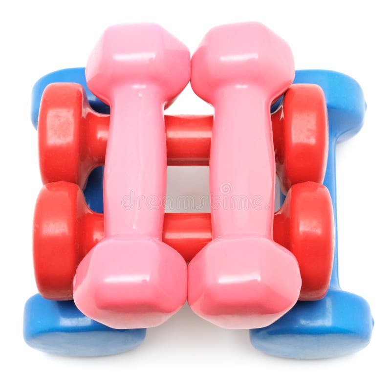 Dumbbells on a white stock image. Image of grips, iron - 31644371