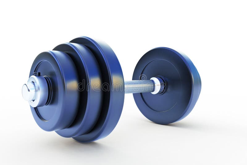 Dumbell isolated on white stock illustration. Illustration of ...