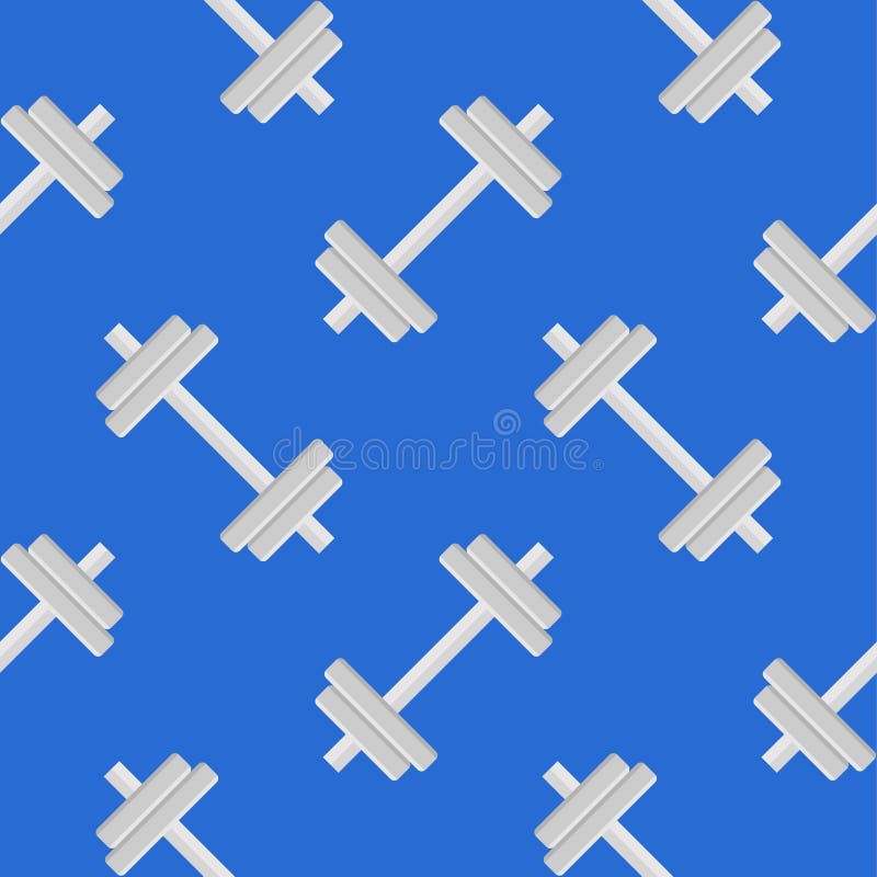Dumbell Seamless Pattern Vector Illustration Stock Vector ...