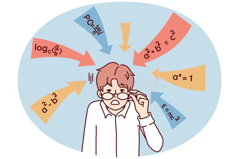 Dumbfounded Guy Touches Glasses after Seeing Math Formulas Given in ...