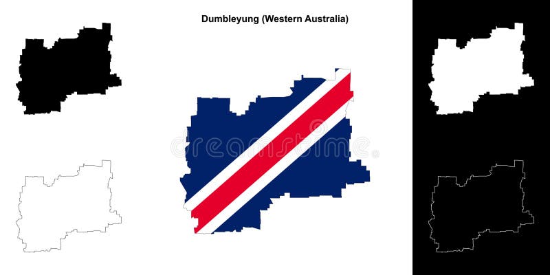Dumbleyung outline map stock vector. Illustration of shape - 334803539