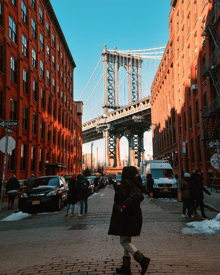 Brooklyn Dumbo Area During Snowstorm Editorial Photo - Image of ...