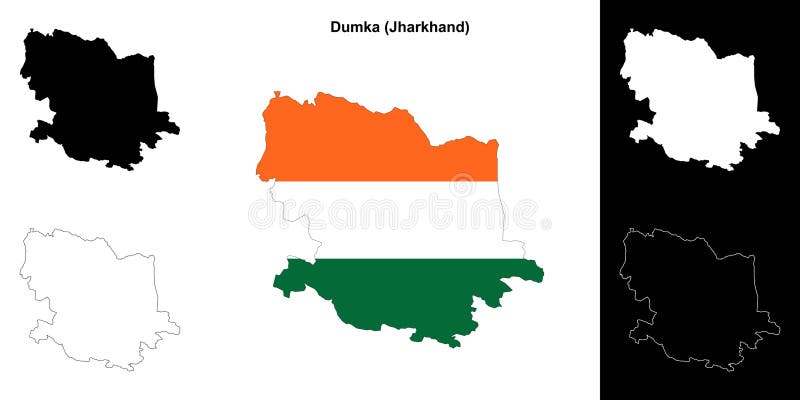 Dumka outline map stock vector. Illustration of india - 368828469