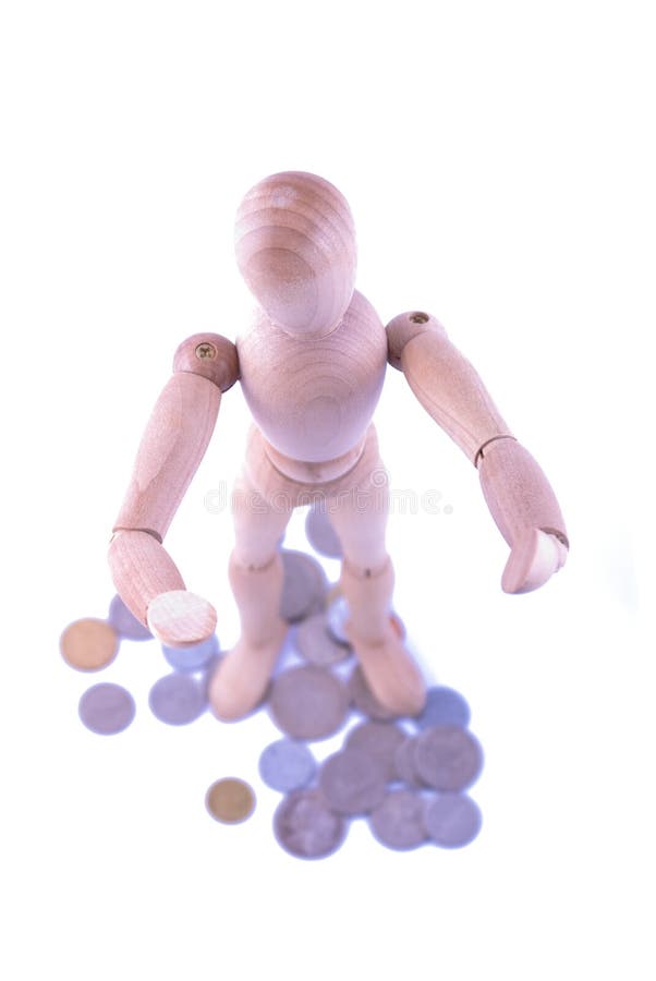 Dummy with coins stock photo. Image of economy, cash, group - 7305420