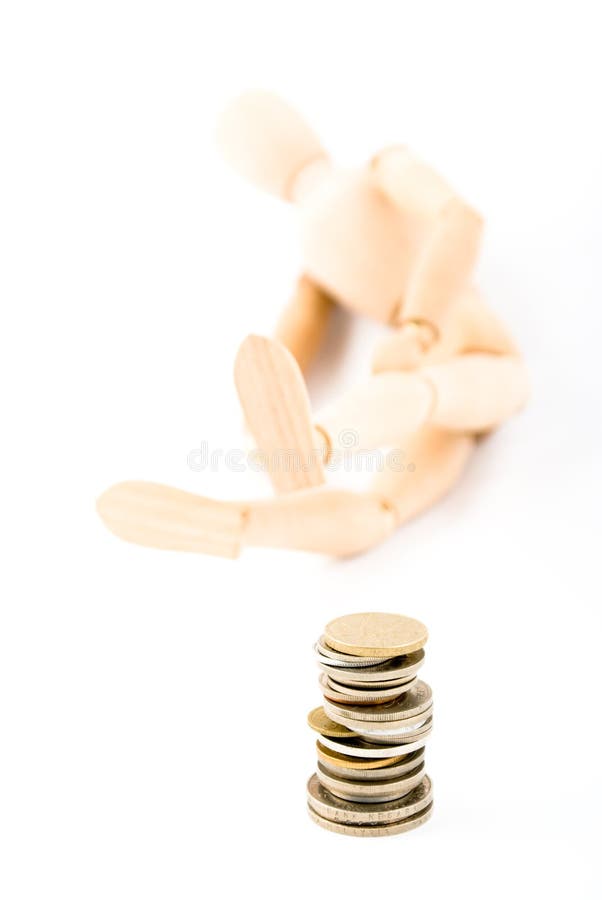 Dummy with coins stock image. Image of money, savings - 7331337
