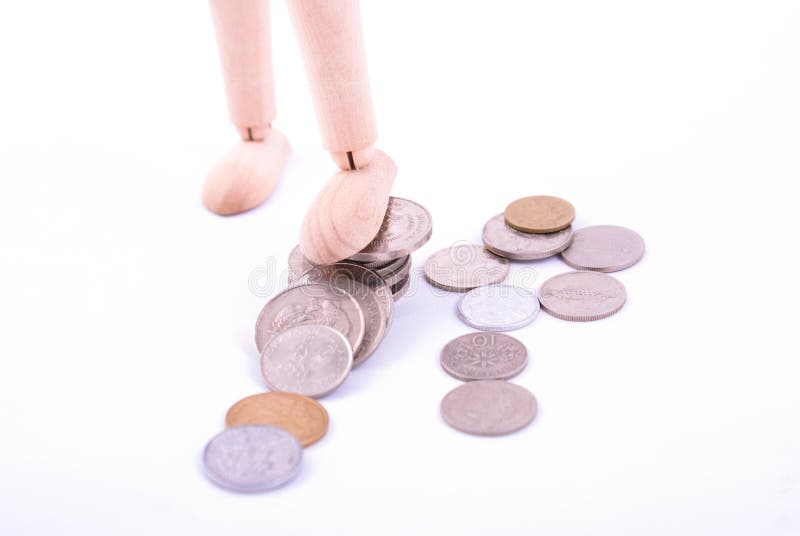 Dummy with coins stock photo. Image of coin, money, macro - 7489344