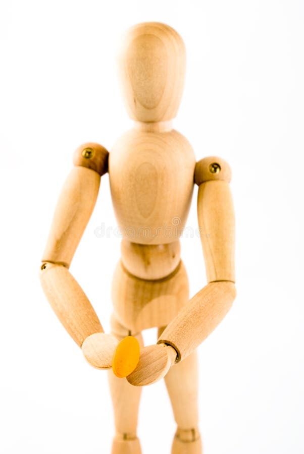 Dummy doctor with tablet stock image. Image of wooden - 7263997