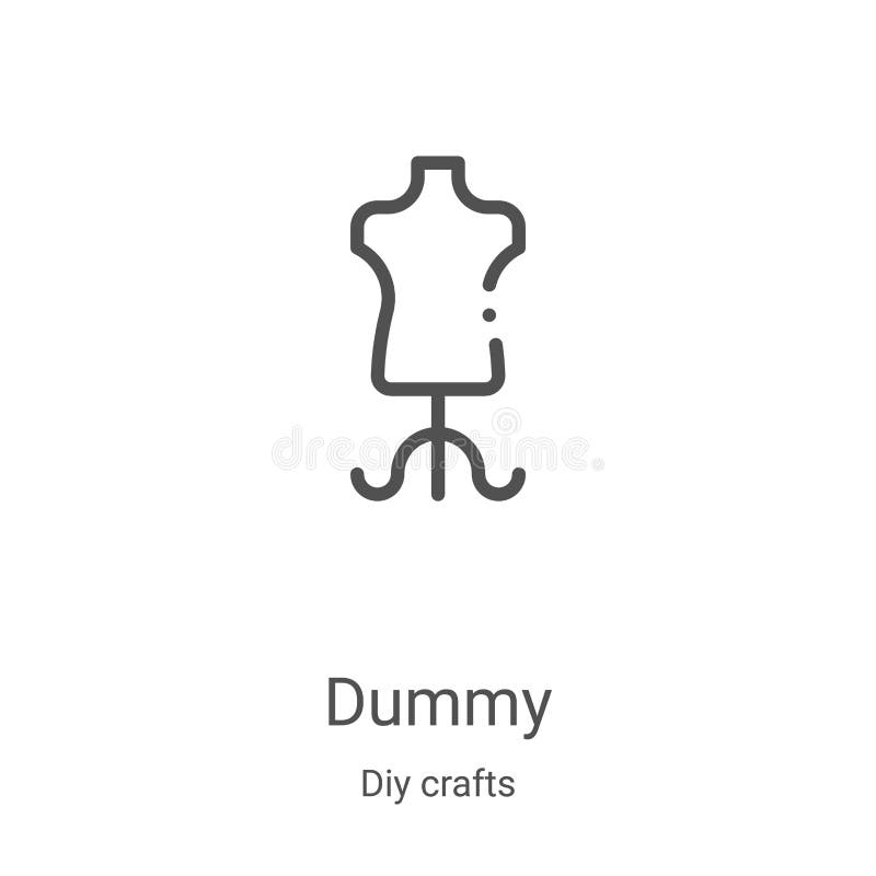 Dummy Icon Vector From Diy Crafts Collection. Thin Line Dummy Outline ...