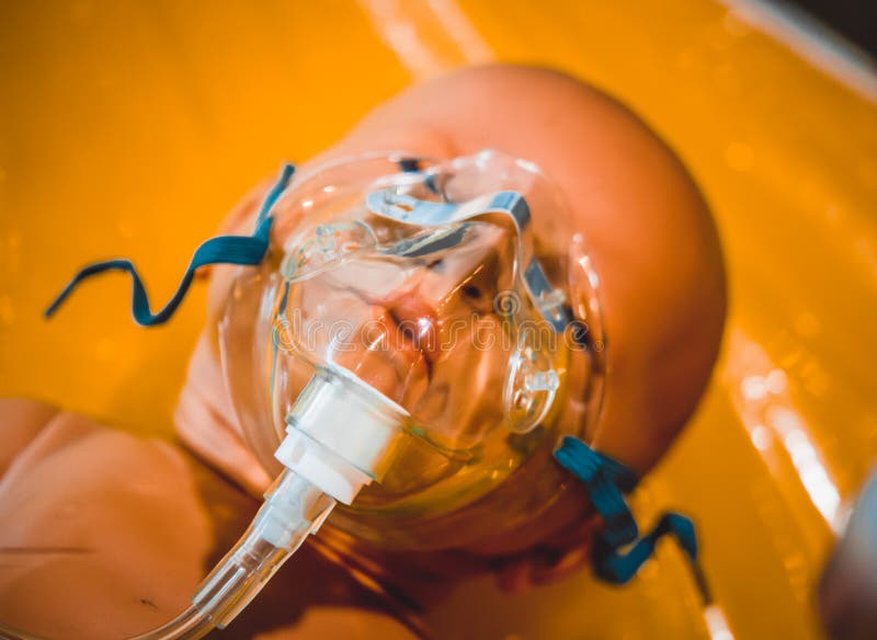 Child oxygen mask stock photo. Image of little, dummy - 133960554