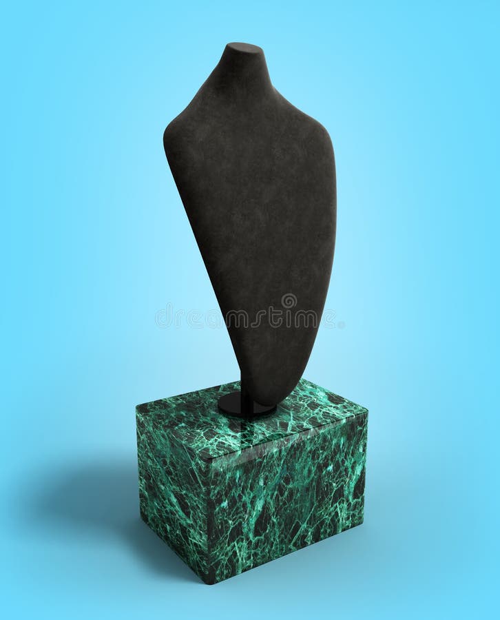 Dummy for Neck Jewelery 3d Illustration on Gradient Stock Illustration ...