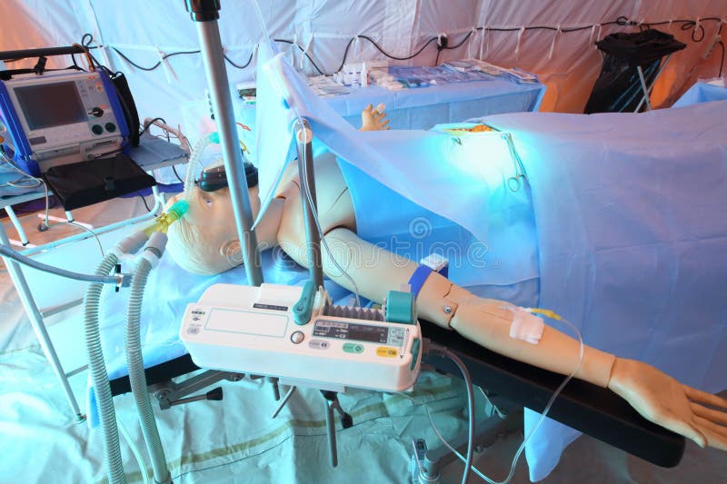 Dummy Patient with an Open Abdomen on the Stock Image - Image of drop ...