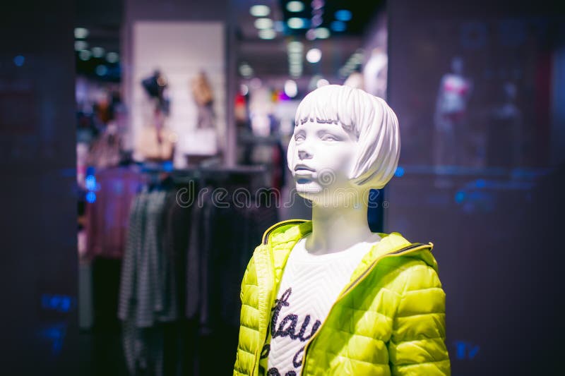 Dummy on a shop window stock photo. Image of objects - 87882892
