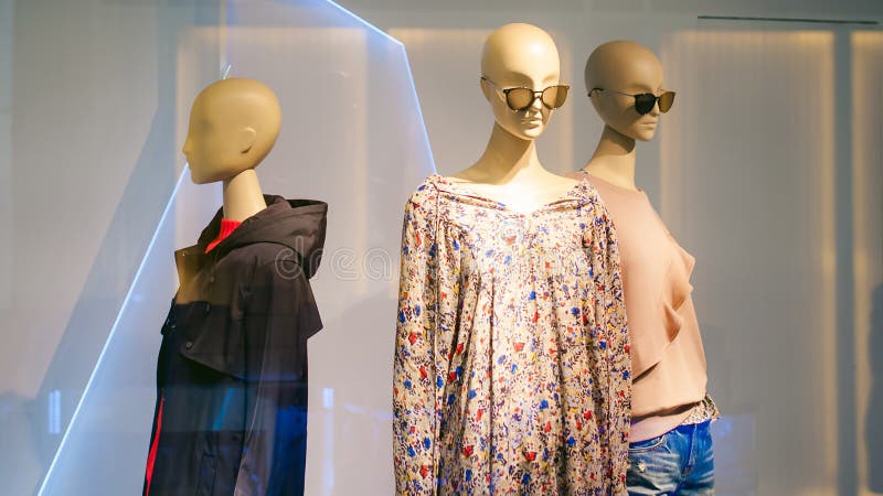 Dummy on a shop window stock photo. Image of objects - 87882892