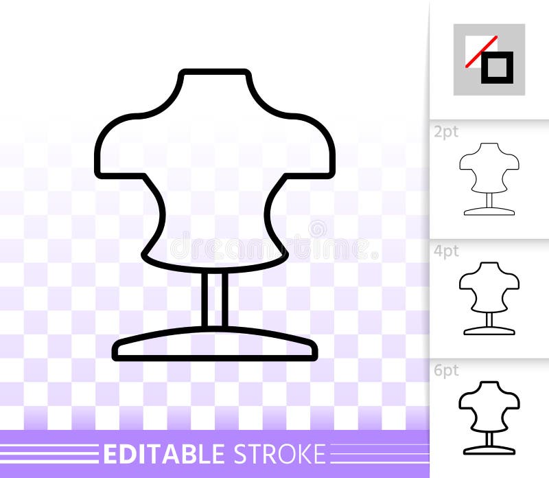 Dummy Simple Black Line Vector Icon Stock Vector - Illustration of ...