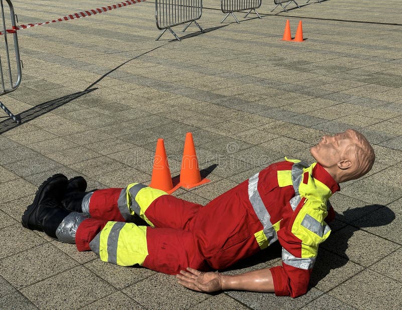 Dummy for Training of the Firefighter Team Stock Photo - Image of ...