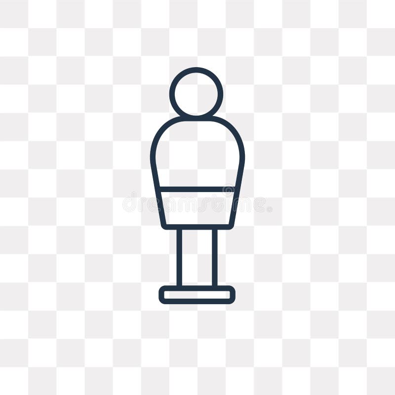 Dummy Vector Icon Isolated on Transparent Background, Linear Dum Stock ...