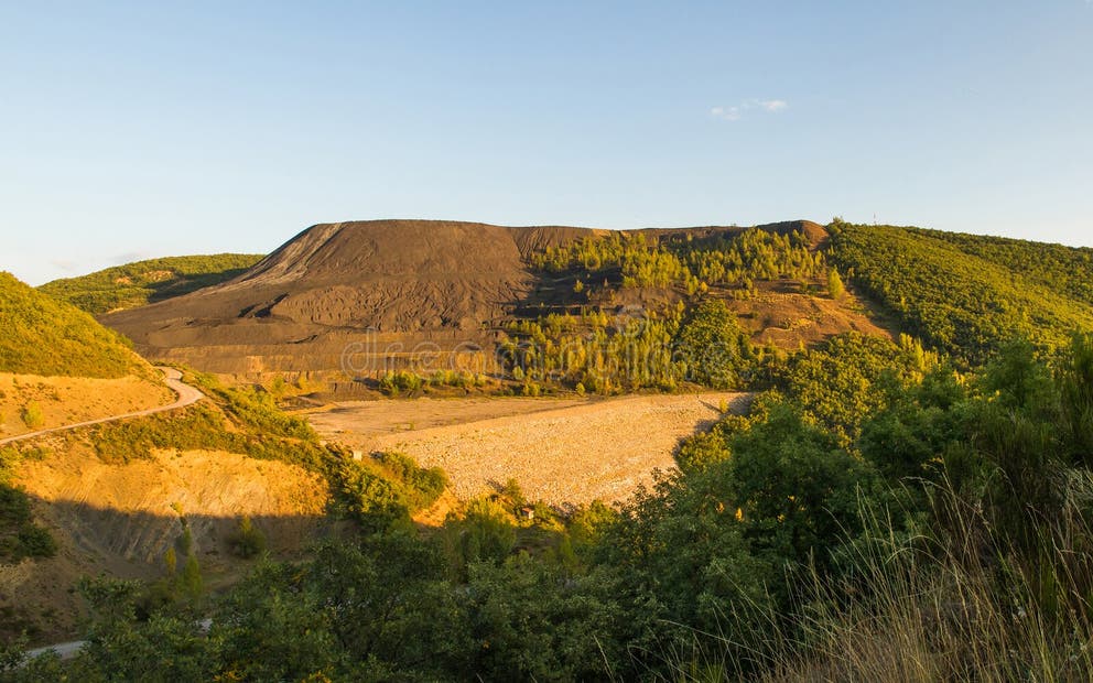 Dump Coal Mine Open Pit stock image. Image of planting - 56172159