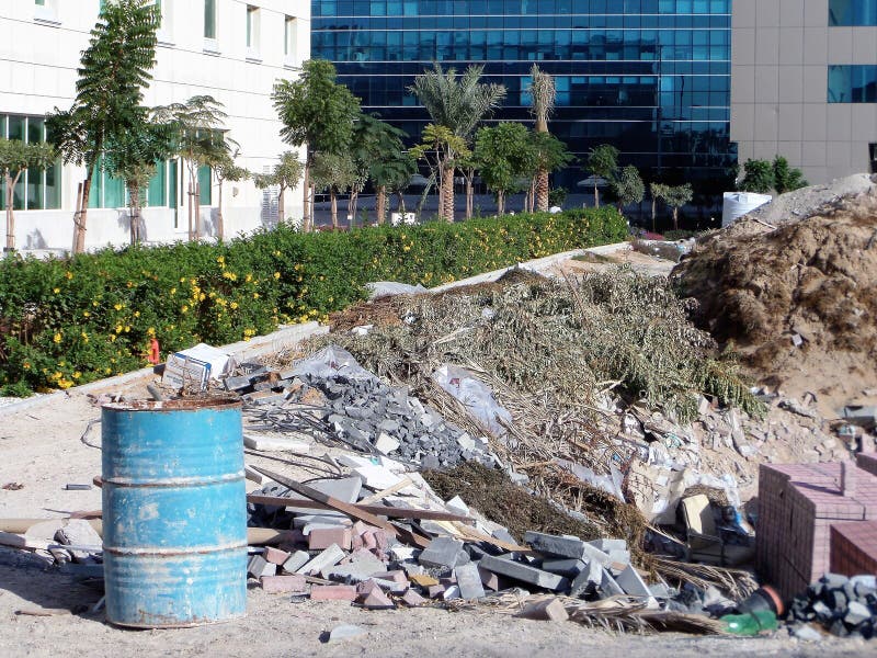 Dump with Huge Piles of Construction Debris Stock Photo - Image of ...