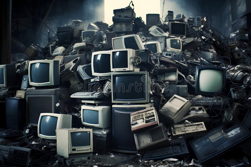A Dump of Old Computers and Monitors, a Forgotten Era of Technology ...