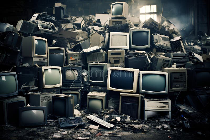 A Dump of Old Computers and Monitors, a Forgotten Era of Technology ...