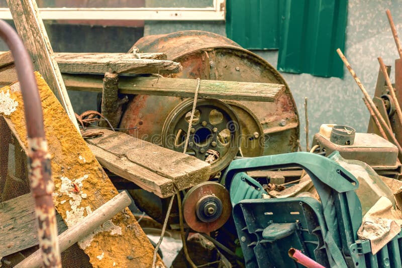 Dump of Old Parts and Items Stock Photo - Image of group, bulky: 66888298