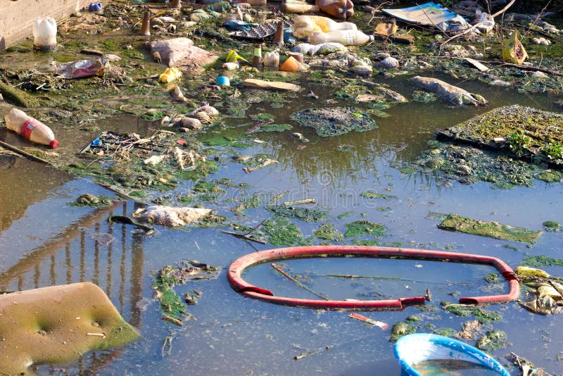 Dump on the river stock photo. Image of germs, plastic - 39592418
