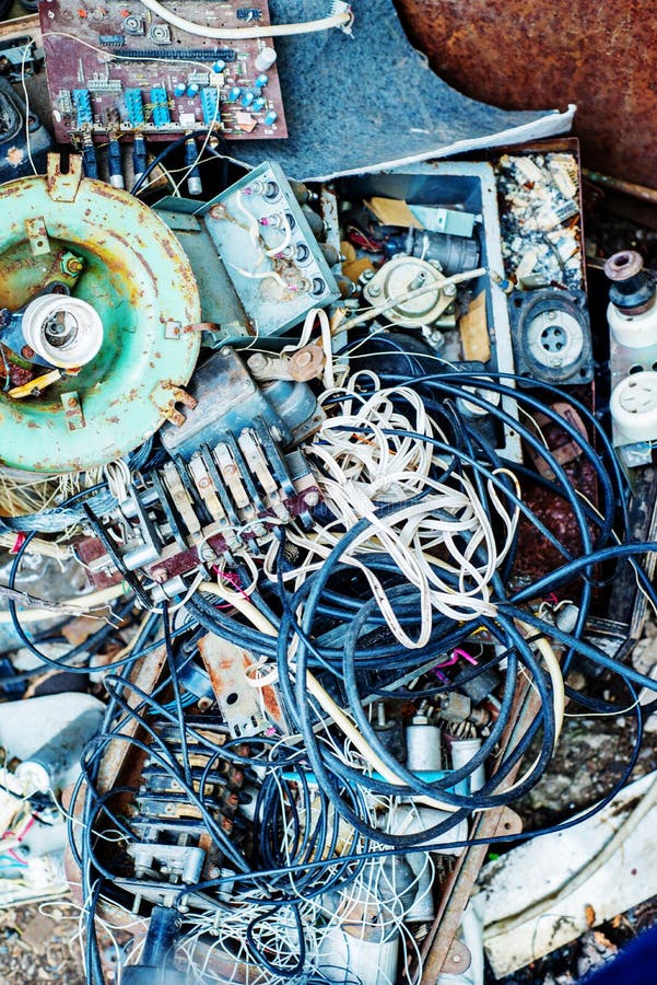 Dump of Scrap Metal and Raw Electrical Circuits Stock Image - Image of ...