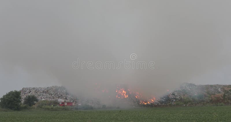 Fire Dump Site stock video. Video of fire, environment - 187508505