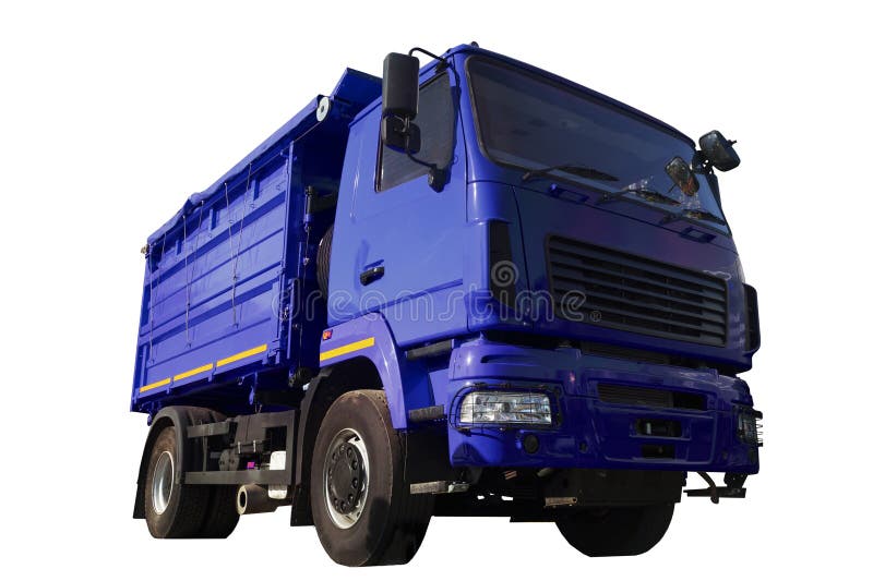 Dump Track Isolated. Yellow Construction Truck on Empty Background ...