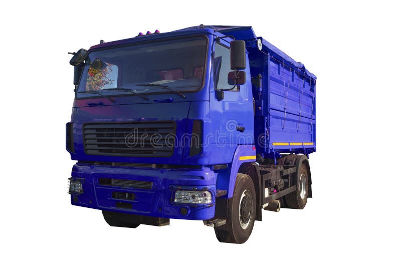 Dump Track Isolated. Yellow Construction Truck on Empty Background ...