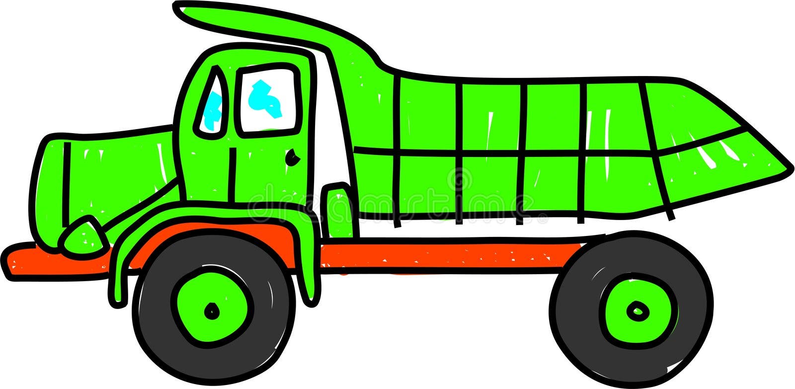 Cartoon Character Dump Truck Stock Vector - Illustration of drawing ...