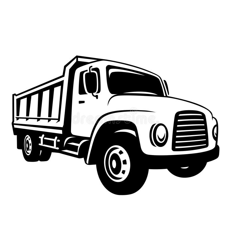 Dump Truck Design Template. Tipper Truck. Vector and Illustration ...