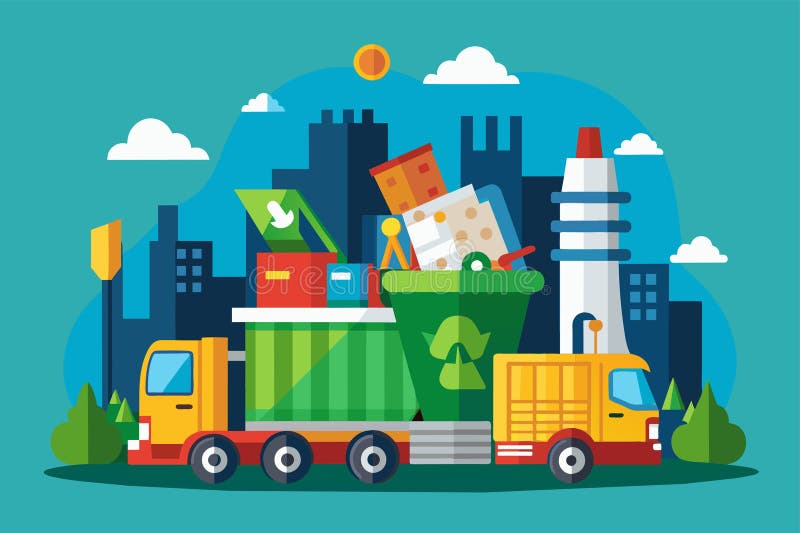 A Dump Truck Filled with Trash in the Back, Ready for Disposal at a ...