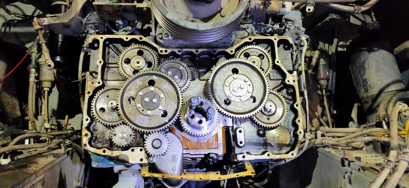 Dump Truck Heavy Equipment Engine Gear Set Stock Image - Image of ...