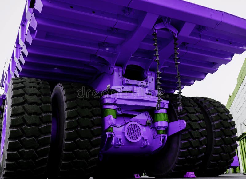Dump Truck with Huge Wheels Stock Photo - Image of equipment, loader ...
