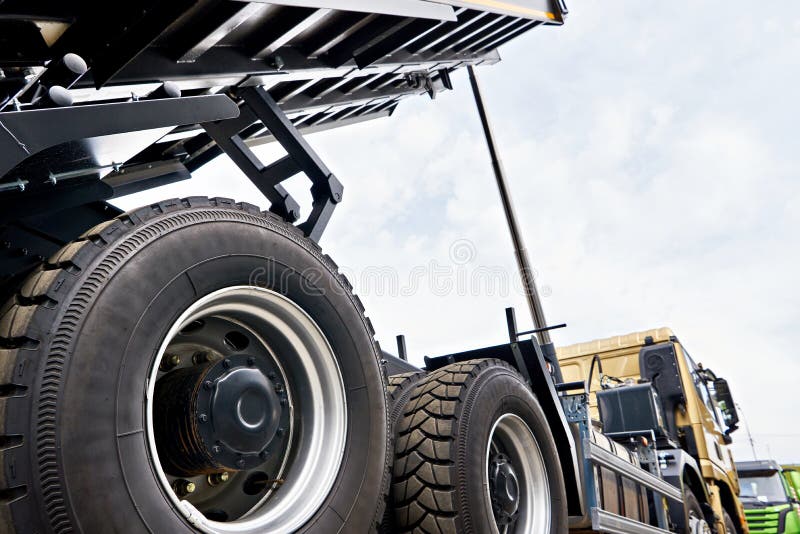 Dump Truck with Hydraulic Lift Stock Image - Image of short ...