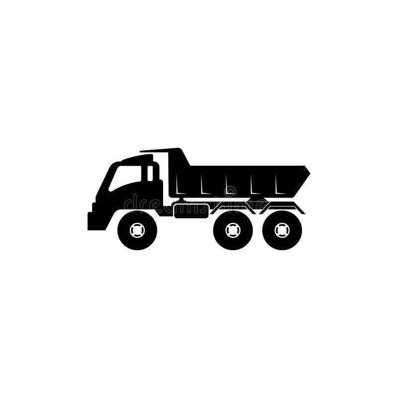 Dump truck icon stock vector. Illustration of abstract - 251581738