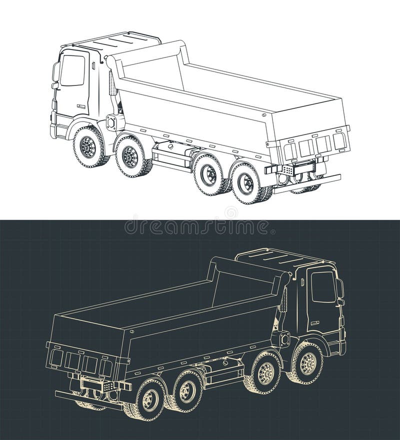 Dump Truck Isometric Sketch Stock Illustrations – 11 Dump Truck ...