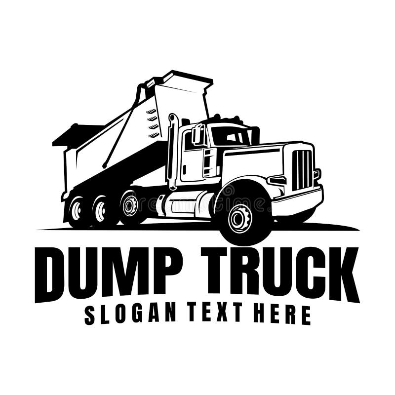 Dump truck logo design stock vector. Illustration of isolated - 244038376